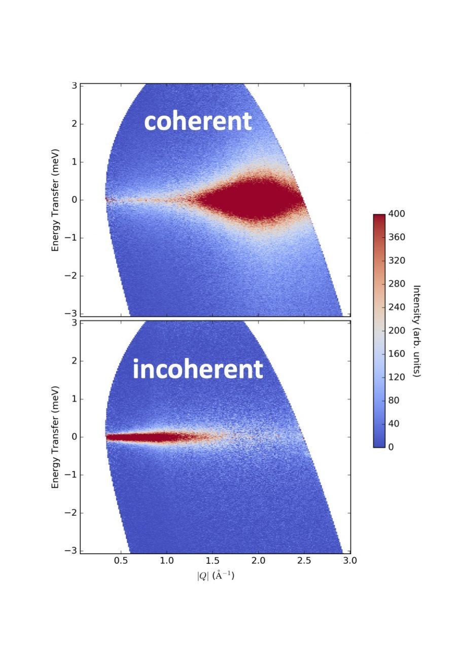 Coherent Structural Relaxation Of Water From Meso To Inter Molecular Scales Measured Using