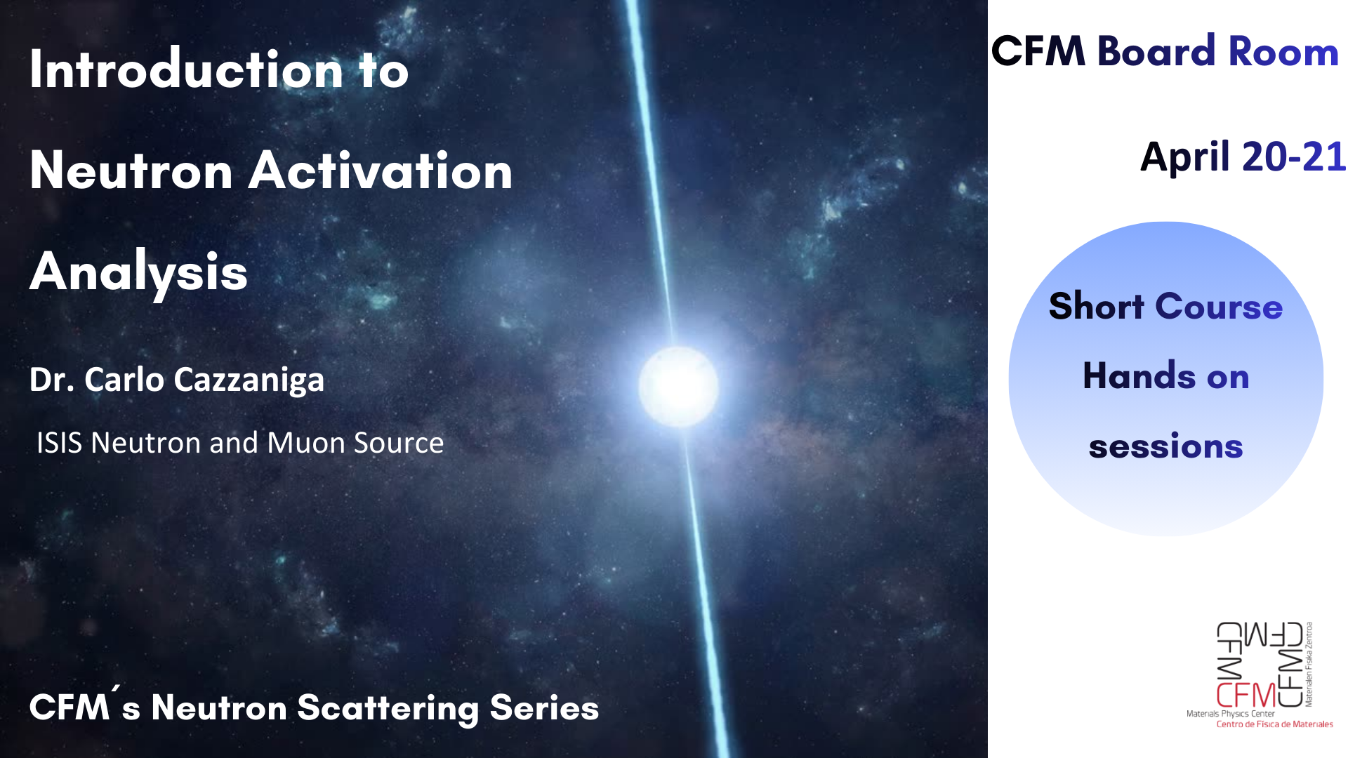Introduction to Neutron Activation Analysis (NAA) – Workshop – CFM ...